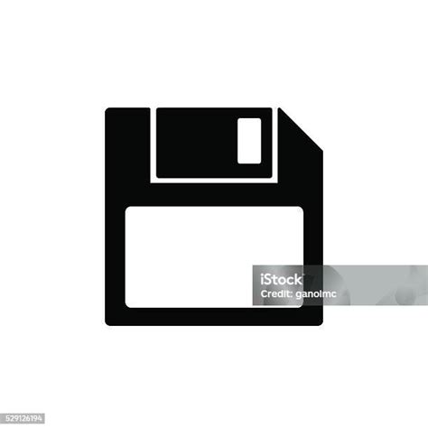Ikon Disket Disket Simpan Simbol Siluet Ilustrasi Vektor Ilustrasi Stok