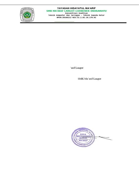 122 Permohonan Sebagai Pemateri Seminar Teknik Sepeda Motor Smk Maarif Langut Pdf