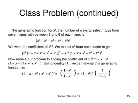 Ppt Section 6 2 Calculating Coefficients Of Generating Functions