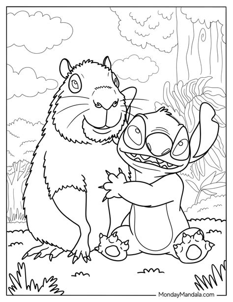 40 Capybara Coloring Pages Free Pdf Printables