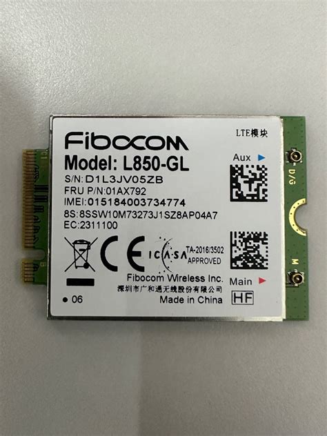 Fibocom L850-GL FRU:01AX792, Computers & Tech, Laptops & Notebooks on ...
