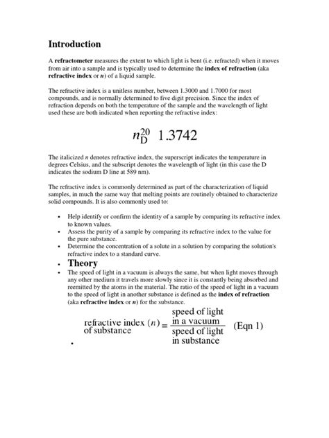 Refractive Pdf Refractive Index Prism