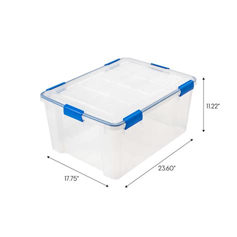 Iris Usa Weatherpro 60 Qt Storage Bins With Lids 3 Pack Bpa Free