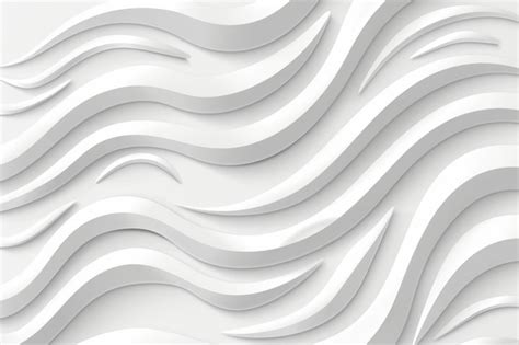 Abstract White Background With Smooth Dynamic Wavy Lines Minimalist 3d Parametric Architecture