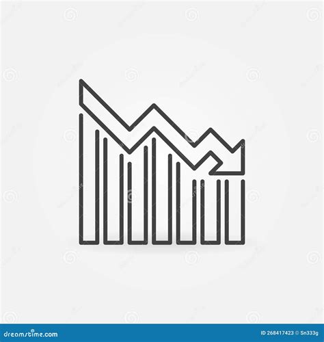 Devaluation Falling Graph Vector Recession Concept Minimal Outline Icon