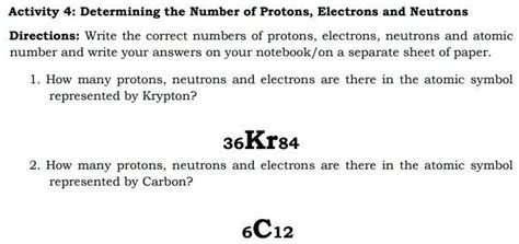 VIDEO Solution Activity 4 Determining The Number Of Protons Electrons And Neutrons