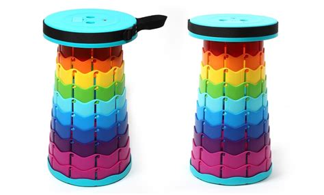 Up To 39 Off Led Collapsible Multi Coloured Travel Stool Groupon