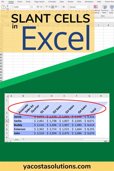 How To Angle Cells In Excel Video Tutorial Artofit