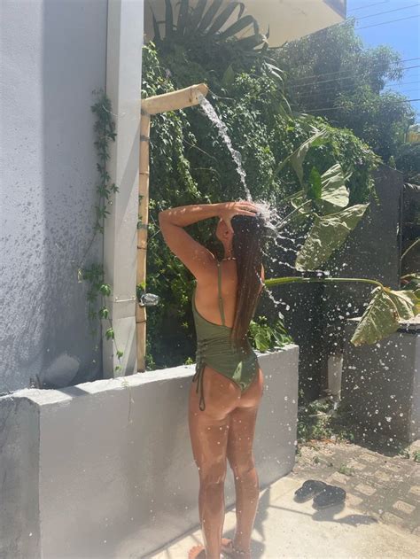 Outdoor Shower 🚿 Lana Beach Aesthetic Beachy Tie Dye Swimwear