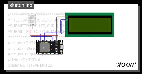 LEE ESP32 I2C LCD DHT11 Wokwi ESP32 STM32 Arduino Simulator