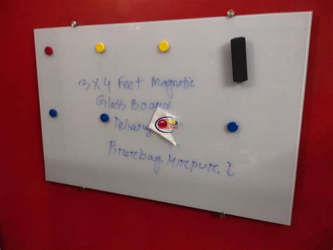 3 × 85 Feet Magnetic Glass Whiteboard Ultra White Frameless Dry