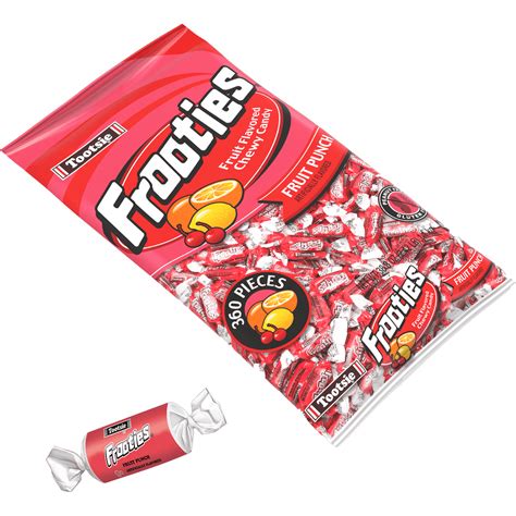 Frooties Fruit Punch Chewy Candy 388 Oz 360 Ct Bag Tootsie Roll