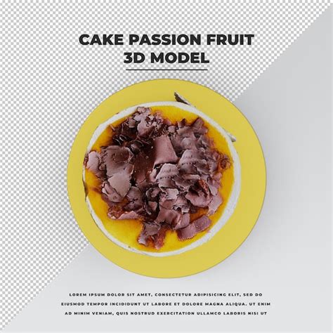 Premium Psd Cake Passion Fruit