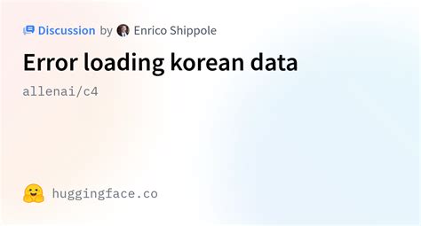 Allenai C Error Loading Korean Data