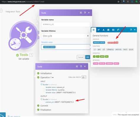 Scenario Variable `scenarioid` Scenario Id And `organizationid