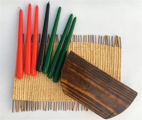 Kwanzaa Kit With Handmade Kinara And 7 Principle Cards