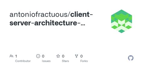 GitHub Antoniofractuous Client Server Architecture Mysql