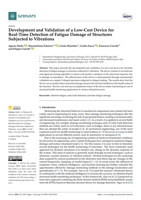 PDF Development And Validation Of A Low Cost Device For Real Time Detection Of Fatigue Damage