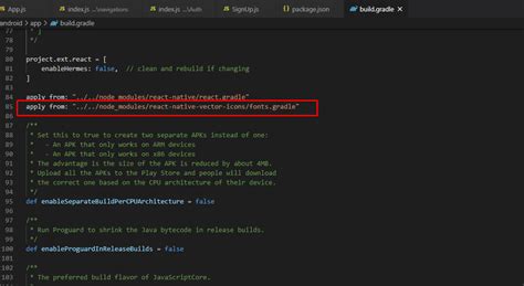 React Native Vector Icons Wont Show In Android Device Stack Overflow
