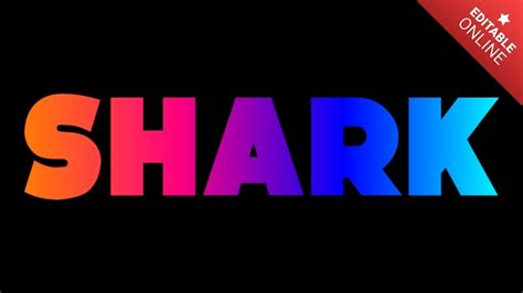 Shark | Multi-color Gradient Transition Appears Disappears | Text ...