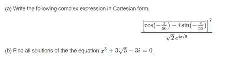 solved a write the following complex expression in