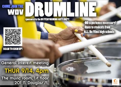 Interested In Joining Wdv Drumline Come To The Interest Meeting See