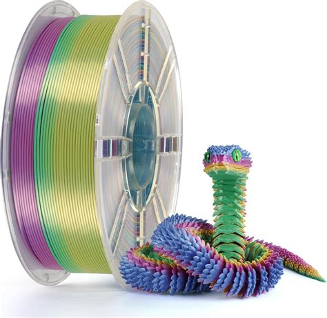 3dgenius Silk Rainbow Pla Filament 1 75mm Silk Pla 3d