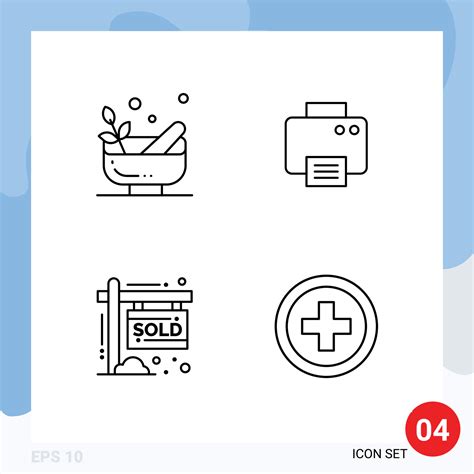 Pictogram Set Of Simple Filledline Flat Colors Of Grinding Property Spa Printed Income