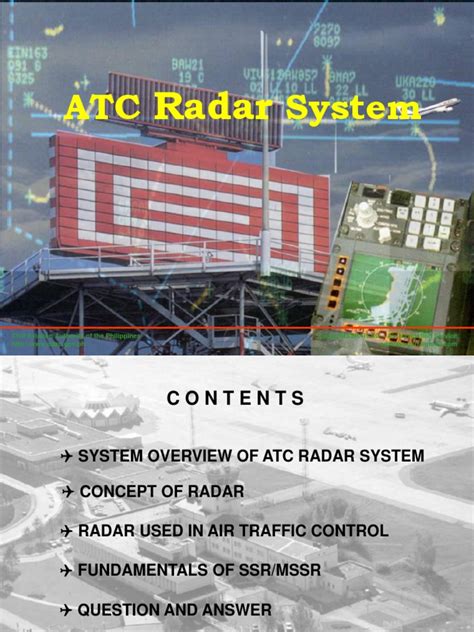 Atc Radar System Pdf Radar Military Technology