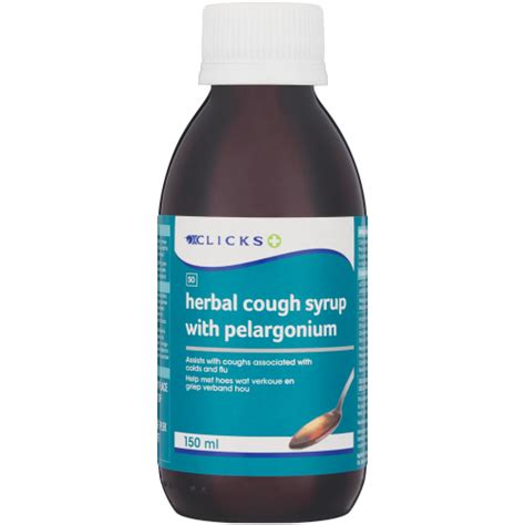 Clicks Herbal Cough Syrup With Perlagonium 150ml Clicks