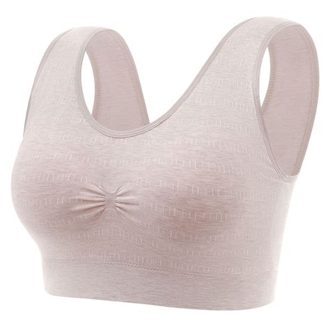 Bigersell Padded Sports Bras For Women Wireless Pullover Bra Ladies