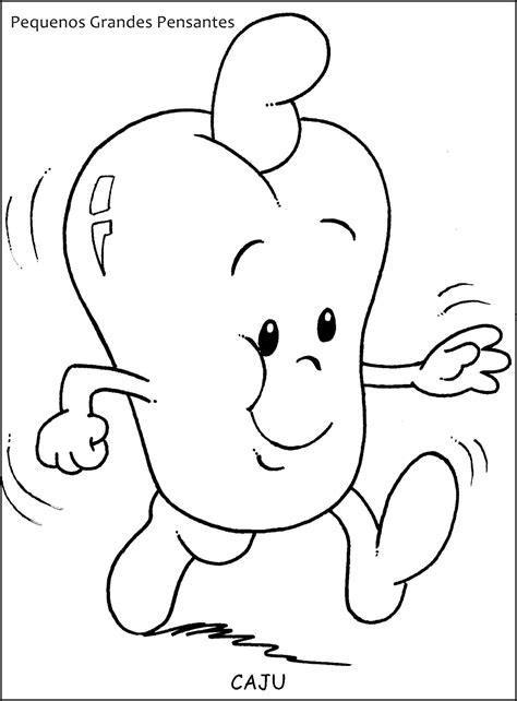 Figura De Caju Para Colorir
