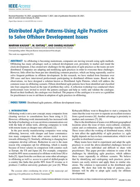 distributed agile patterns using agile practices to solve offshore