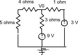 Solved Using Superposition Find V In The Circuit Below Chegg Com