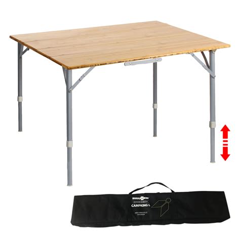 Table Pliante De Camping Campking L Brunner Alu Bambou Réglable