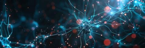 Premium Photo Abstract Background With Glowing Interconnected Nodes Inspired By Neural Network