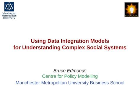 Pptx Using Data Integration Modelsfor Understanding Complex Social Systems Dokumentips