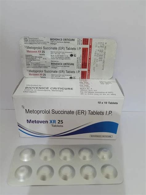 25 Mg Metoprolol Succinate Er Tablets At ₹ 480 Box Met Xl Tablet In