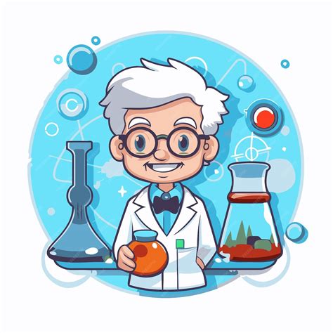 Premium Vector Scientist Cartoon Character Vector Illustration In A