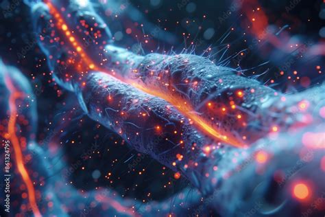 Network Of Nociceptors In Human Body Pain Receptors Concept With