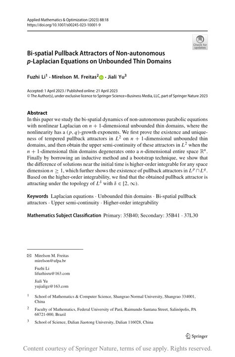 Bi Spatial Pullback Attractors Of Non Autonomous P Laplacian Equations
