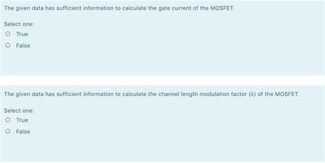 Solved Consider The Following Circuit With MOSFET Having An Chegg