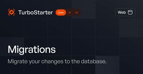 Migrations Database Web Turbostarter