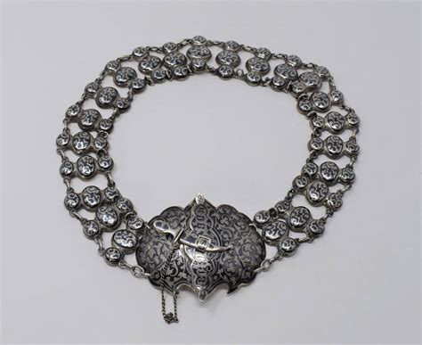 Russian Niello Decorated Solid Silver Belt Auction