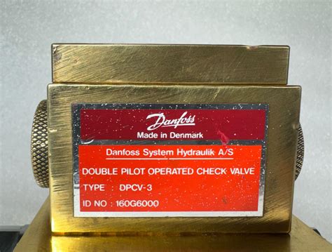 Danfoss Dpcv 3 Double Pilot Operated Check Valve 160g6000 Danfoss