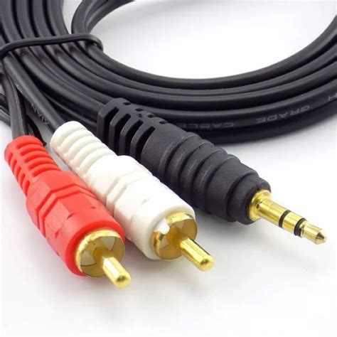 Jual Rac Kabel Audio Aux 1x2 Cable Data Audio 2in1 Jack 1m Packing