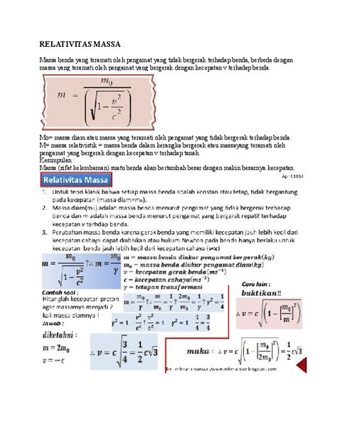 Doc Relativitas Massa