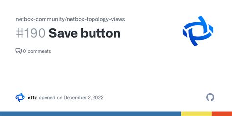 Save button · Issue #190 · netbox-community/netbox-topology-views · GitHub