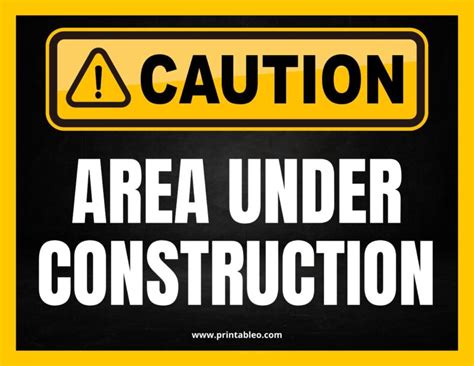 20 Under Construction Sign Printableo Com