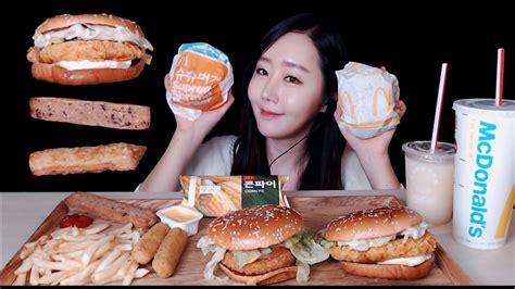 Sub 맥도날드 신메뉴 허니크림치즈 상하이버거 슈슈버거 초코쿠키스틱 콘파이 배칠러 사장님 바뀌고 얼마나 솔직 리뷰 먹방